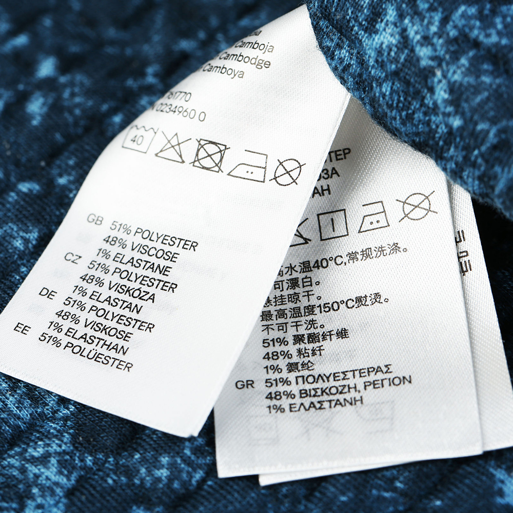 Label on clothing close-up - Midland Regional Printers